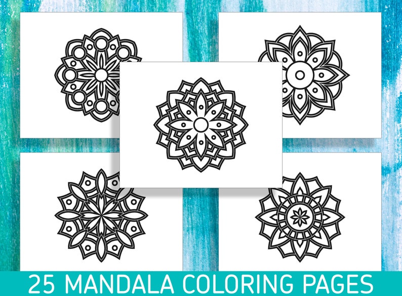 Simple Mandalas Coloring Pages: 25 Fun Activity Sheets for Kindergarten ...