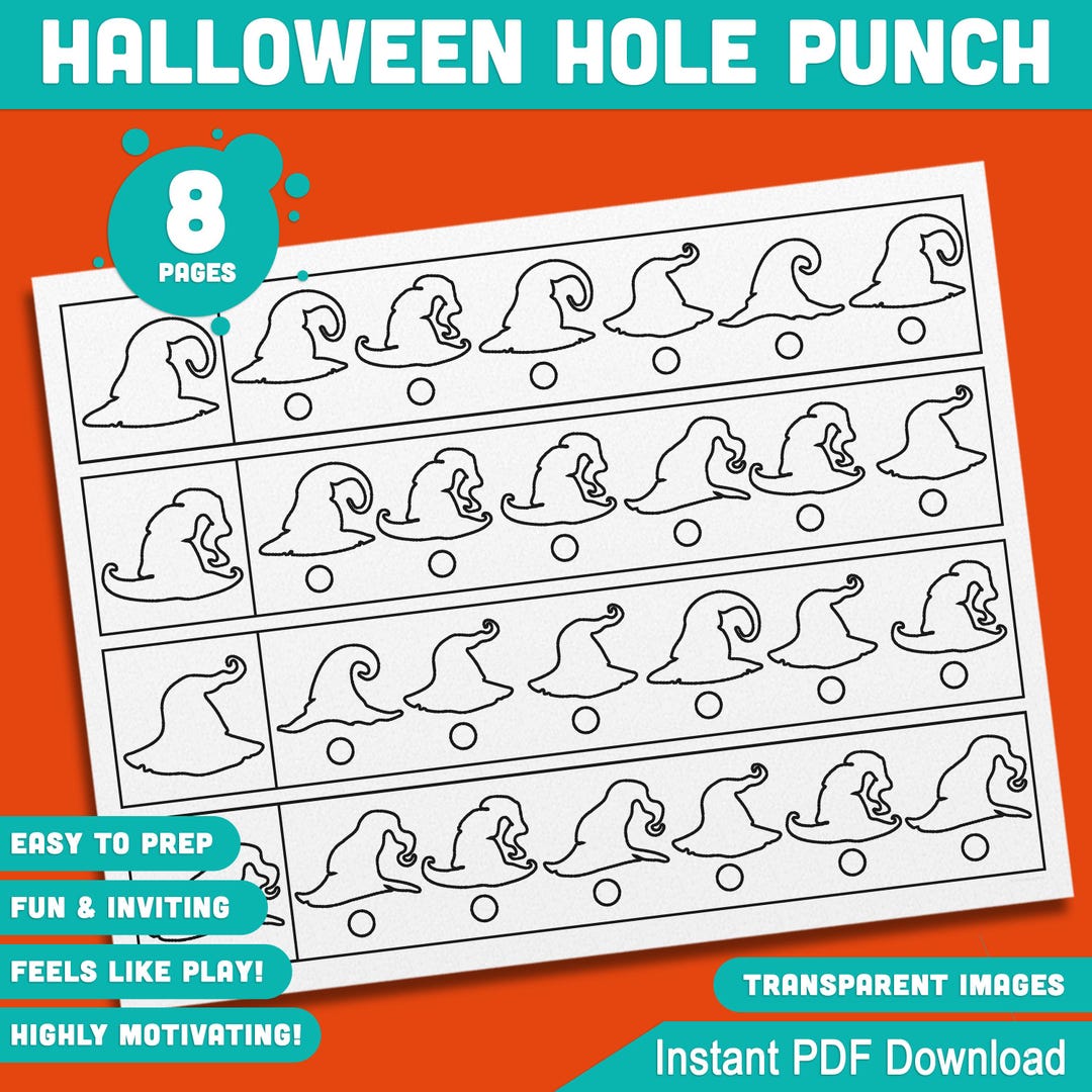 Fun Halloween Hole Punch Activity for Kids: Perfect for Fine Motor ...