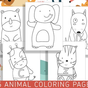 Animal Coloring Pages: 25 Cute and Educational Worksheets for Preschool ...