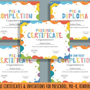 First Steps to Success: Kindergarten & Preschool Diploma, Certificate ...