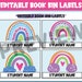 Editable Rainbow Book Bin Labels: 16 Customizable Designs for Perfect ...