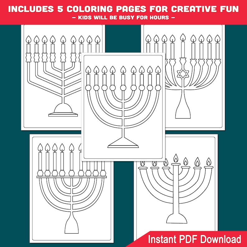 How to Draw a Hanukkah Menorah, Step-by-step Drawing Tutorial With 6 ...