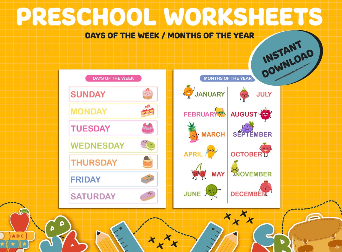 Preschool Worksheets 10026 Printable Worksheets Kids - Etsy