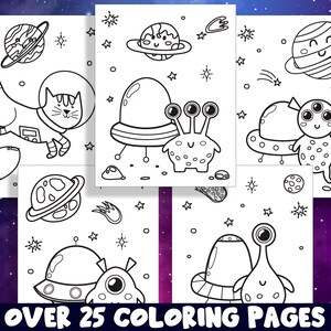 Space Coloring Pages, 25 Cute Kids Astronauts, Space and Astronomy ...