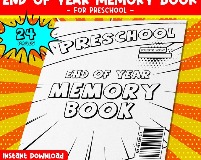 End of the Year Memory Book for Preschool, Kindergarten | Printable End ...
