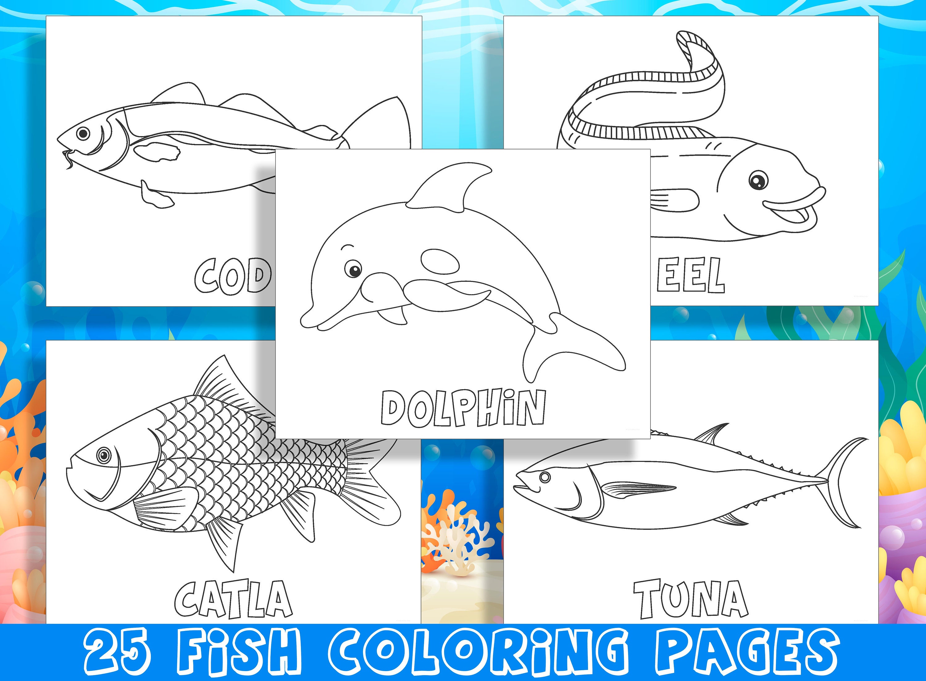 Tuna Fish Coloring Page
