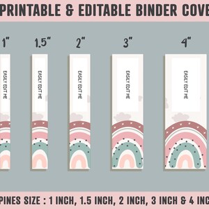 Binder Cover Printable, 10 Covers+spines, Printable, Editable, Teacher ...