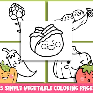 Vegetable Coloring Pages: 25 Cute High-resolution Sheets With Coloring ...