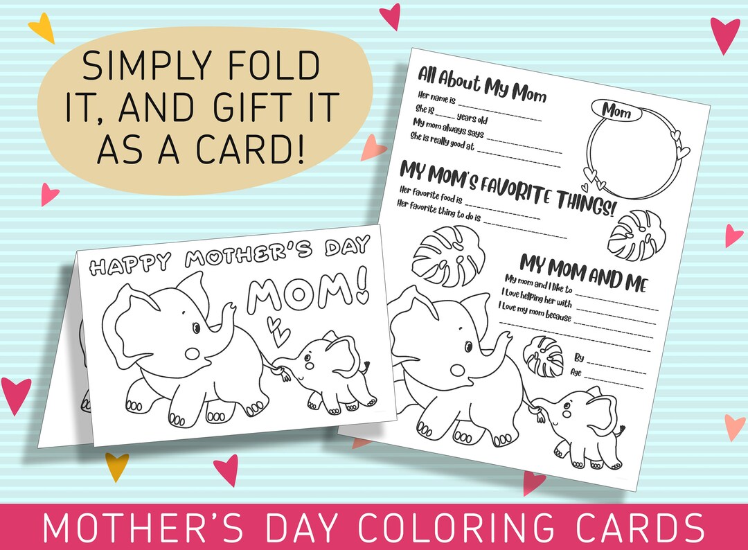 Color Your Love for Mom: Printable Mother's Day Coloring - Etsy