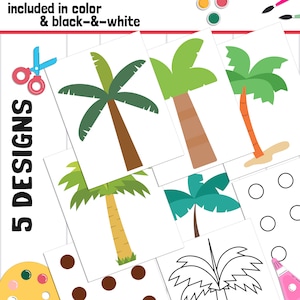 Coconut Tree Name Craft Activity: Summer/back to School Bulletin Board ...