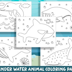 Underwater Animal Coloring Pages: 25 Fun Activity Sheets for Preschool ...