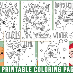Christmas Coloring Book: 40 Printable Coloring Pages for Kids Featuring ...