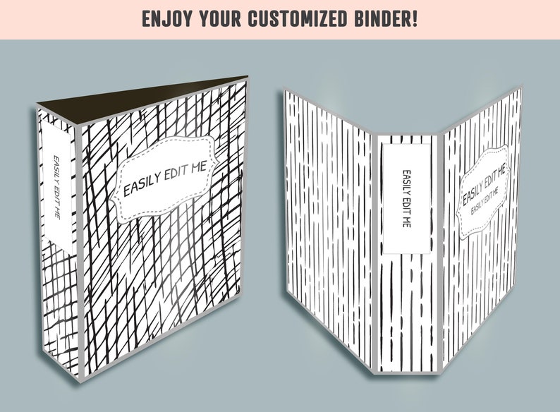 Engraving Hand Drawn Pattern Binder Cover 10 - Etsy