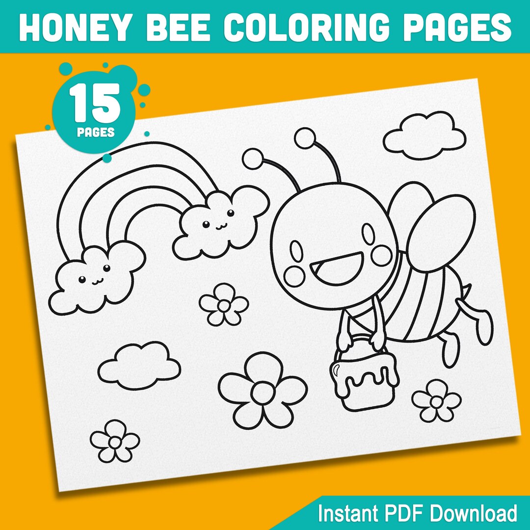15 Adorable Honey Bee Coloring Pages: Fun and Easy for Toddlers, Prek ...
