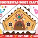 Gingerbread House Craft Activity - Color, Cut, and Glue for Prek to 2nd ...