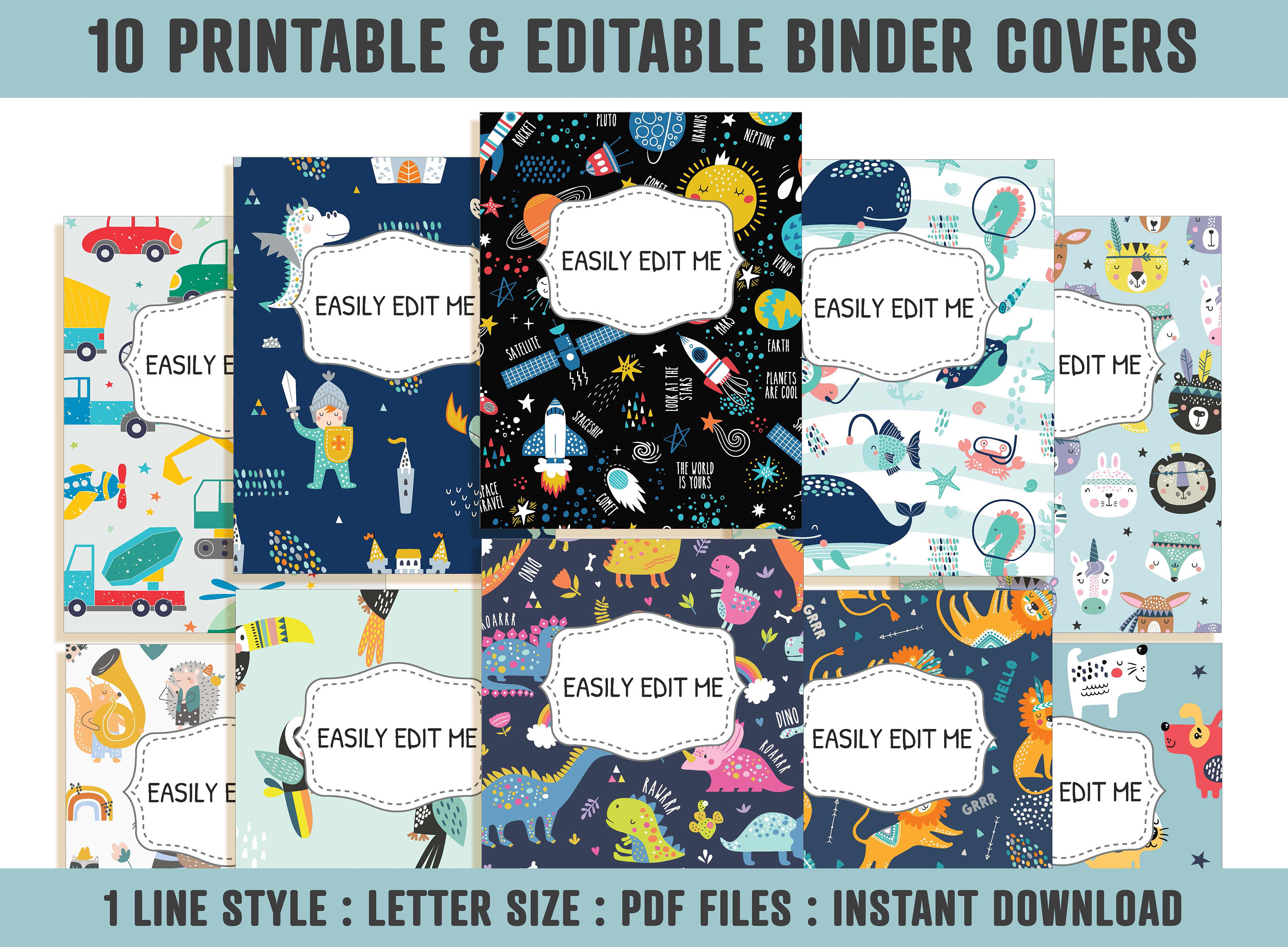 Printable English Binder Cover