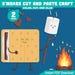 S'mores Cut and Paste Craft for Kids, 2 Pages Pre-colored and Black ...