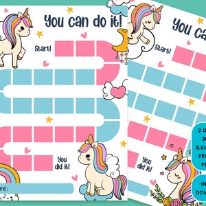 Printable Unicorn Reward Chart for Kids: Encourage Positive Behavior ...