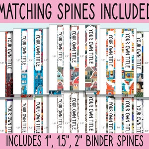 10 Editable Old House Binder Covers, Includes 1, 1.5, 2" Spines ...