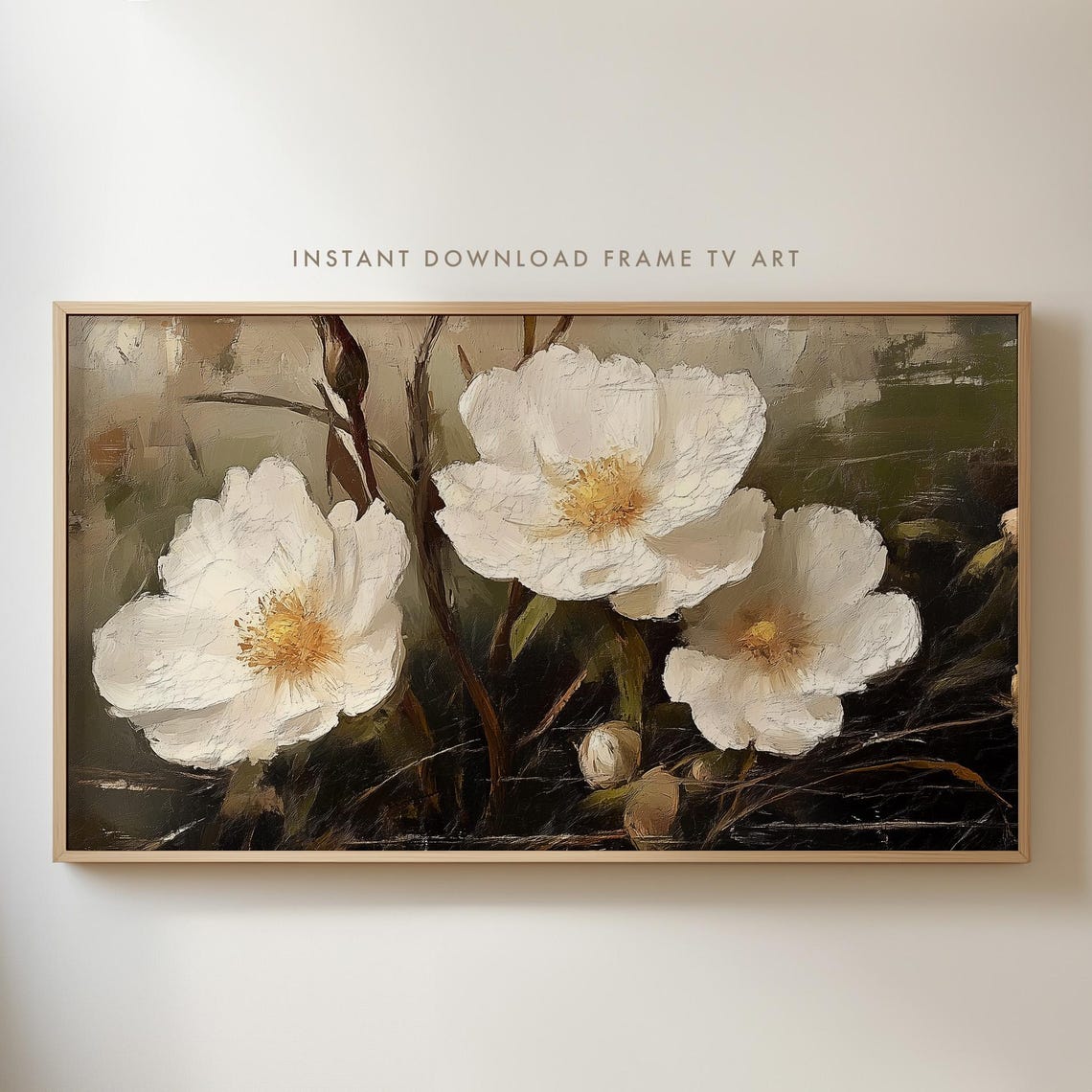 Floral Frame TV Art Digital Download | Flower Art for Frame TV ...