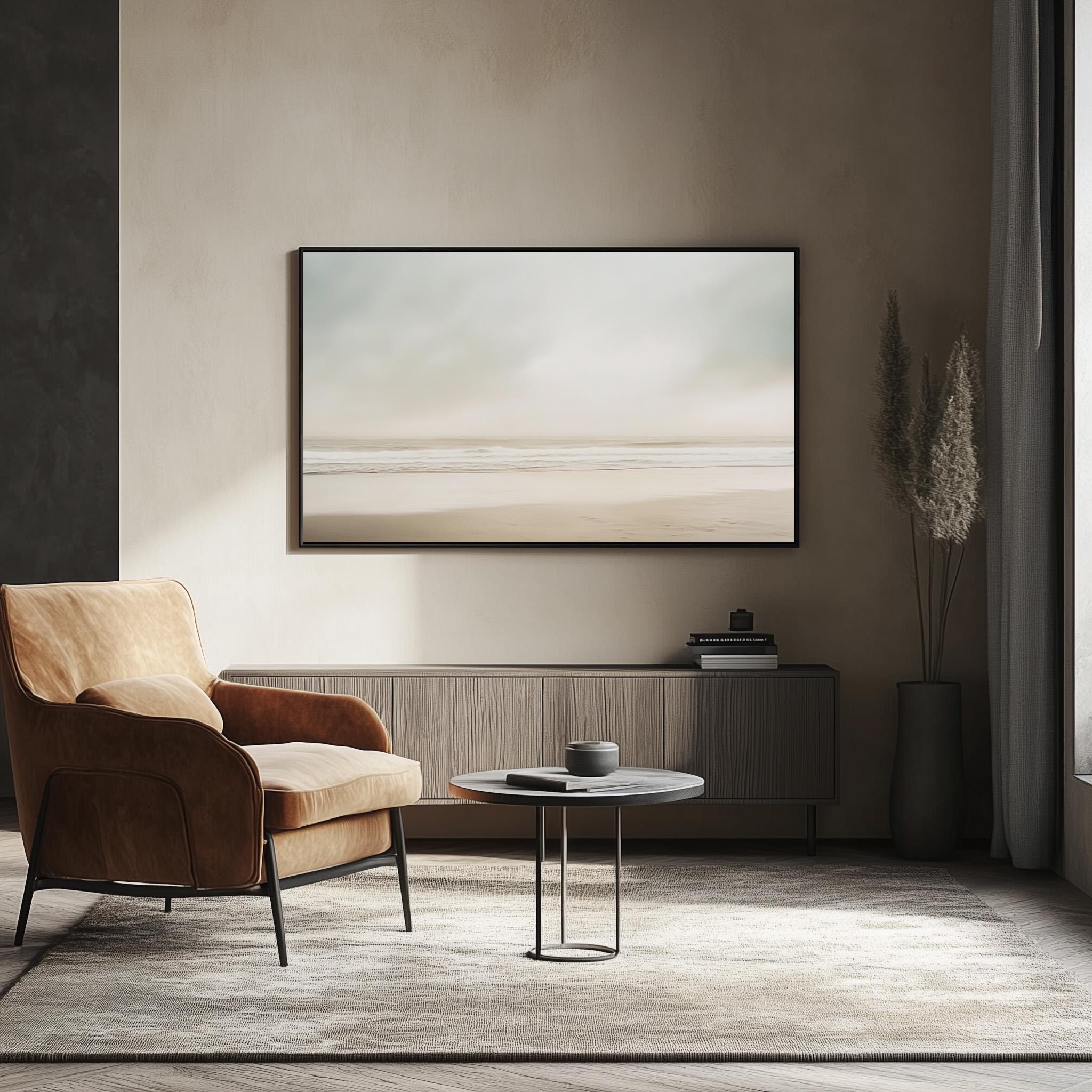 Minimalist Ocean Art for Frame TV | Coastal Digital Art | Beach TV ...