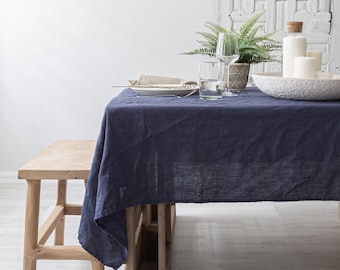 Navy Blue Tablecloth - Etsy
