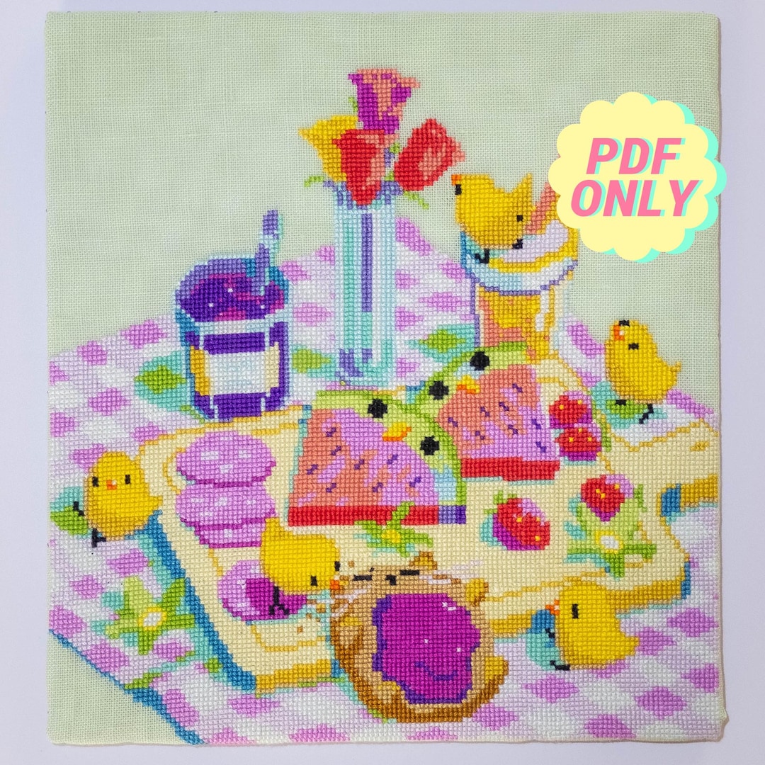 Spring Cute Cross Stitch Pattern - Modern Cross Stitch Animals Baby ...