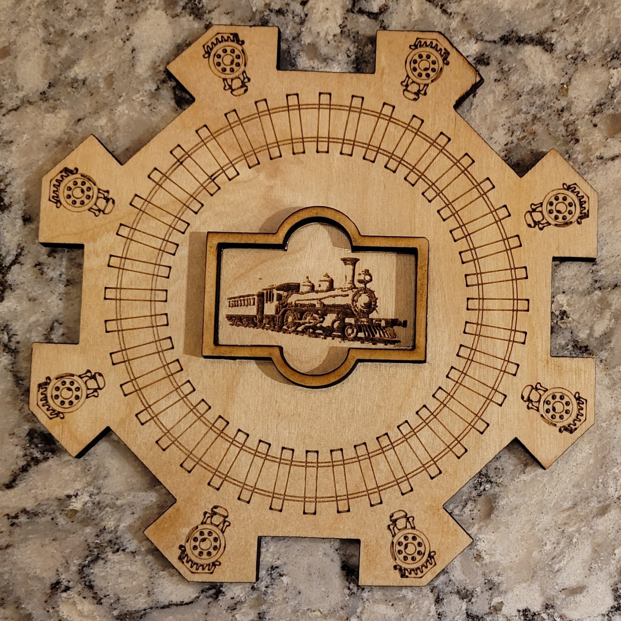 Mexican Train Station Hub, 6x6 Optional 8 Colorful Engine Markers Token Domino Game - Etsy