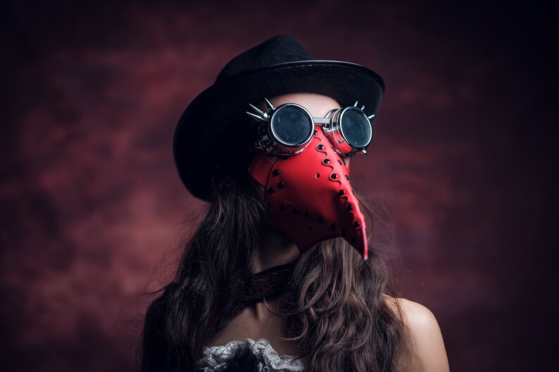 Red Beak Mask Red Plague Doctor Mask Plague Doctor Mask - Etsy
