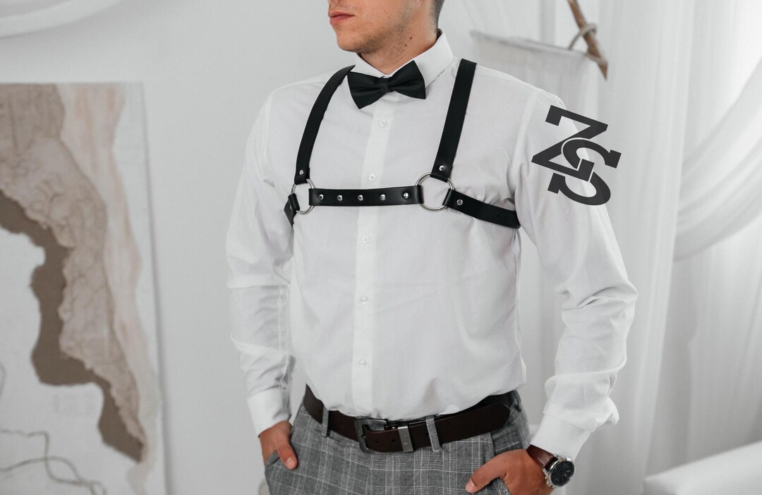 Studded Men Harness, X Back Men Harness, Black X Back Harness, Brutal ...