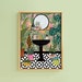 Botanical Sink Bathroom Tile House Plants Art Print | Unframed A6 A5 A4 ...