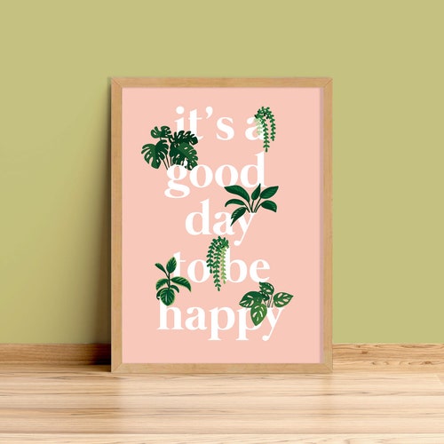 Boho Abstract Palm Leaves Art Print Unframed A6 A5 A4 A3 A2 | Etsy