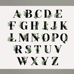 Botanical Letter Alphabet Initial Art Print Unframed A6 A5 A4 A3 Art ...