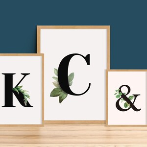 Botanical Letter Alphabet Initial Art Print Unframed A6 A5 A4 A3 Art ...