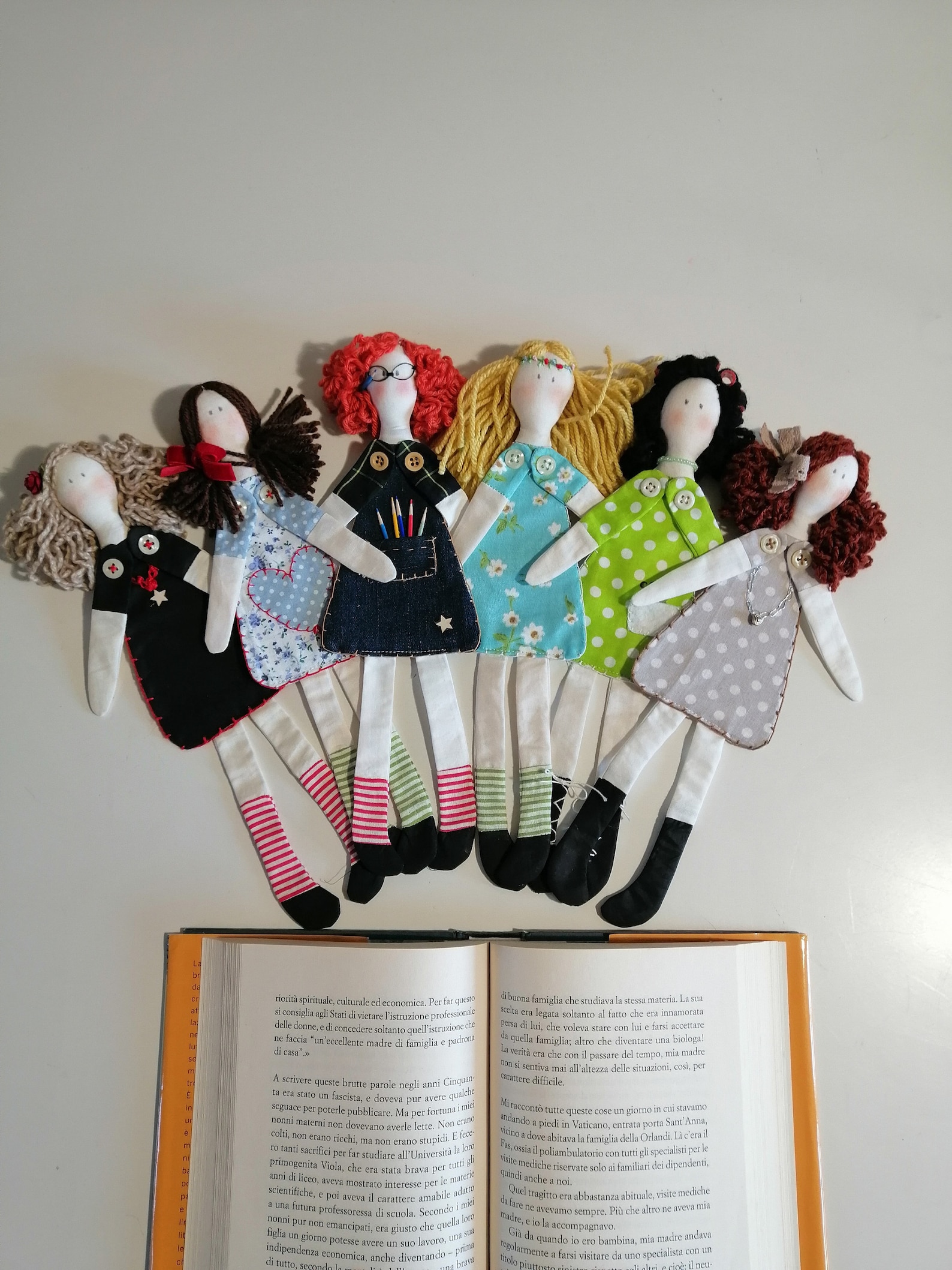Customizable Handmade Bookmark in the Shape of a Doll With Hand ...