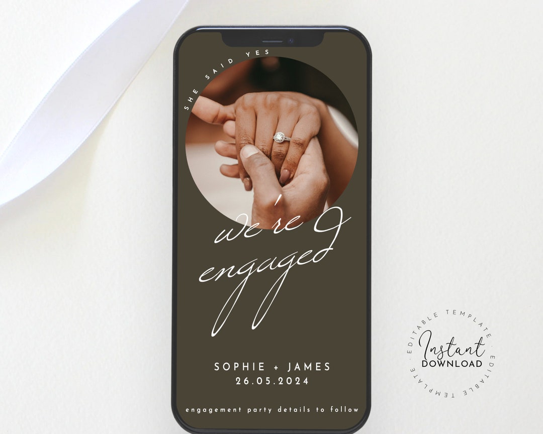 Engagement Announcement Template, Electronic Photo Engagement ...