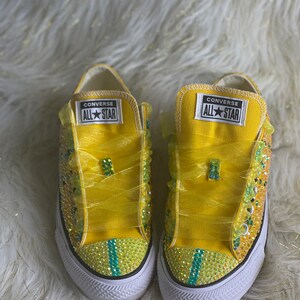 Yellow Bling Converse - Etsy
