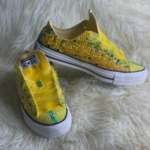 Yellow Bling Converse - Etsy