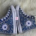 WOMEN Blue Bling Converse All Star Chuck Taylor Sneakers HIGH TOP - Etsy