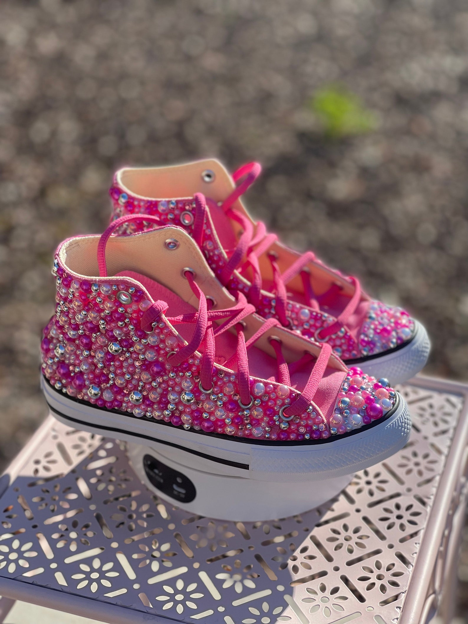 Pink High Top Converse Birthday Converse Converse - Etsy