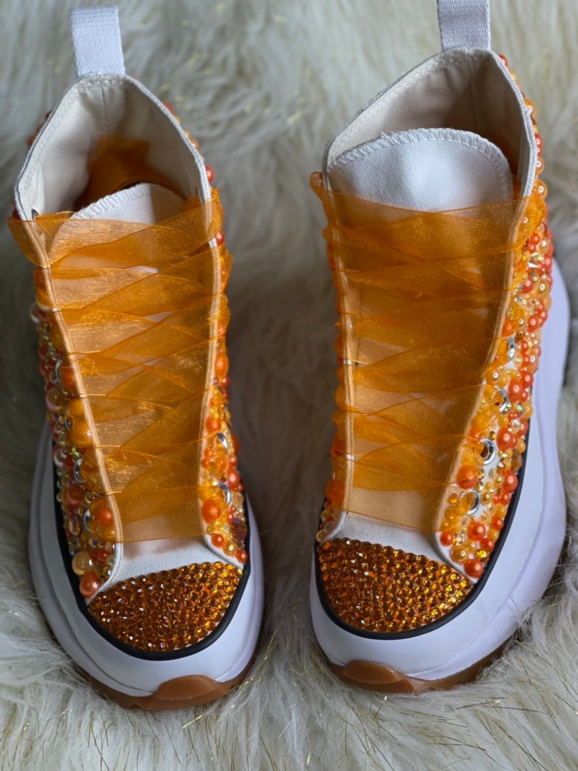 Orange Run Star Hike Converse - Etsy