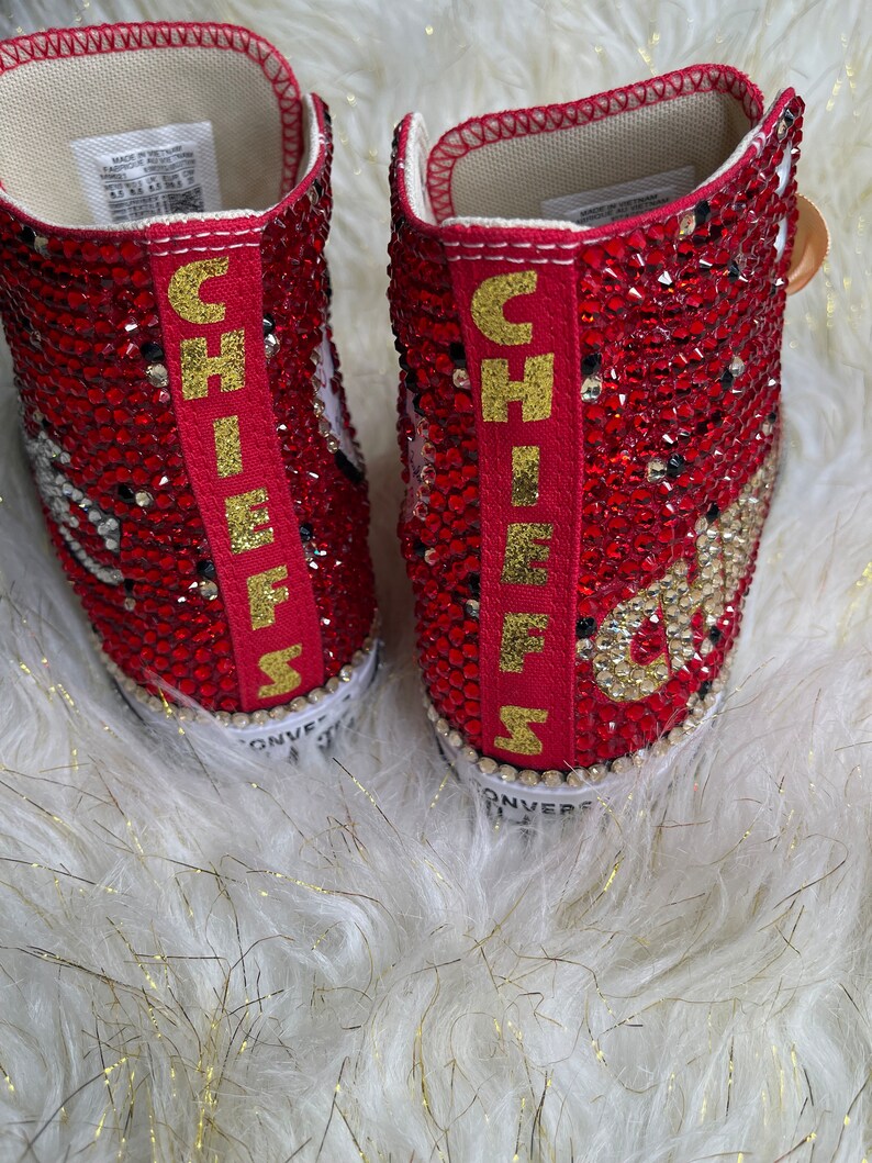 Bling Sports Converse, Chiefs Converse, KC Chiefs Converse - Etsy