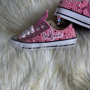 Survivor (breast Cancer Awareness) Bling Converse-bling Sneakers - Etsy