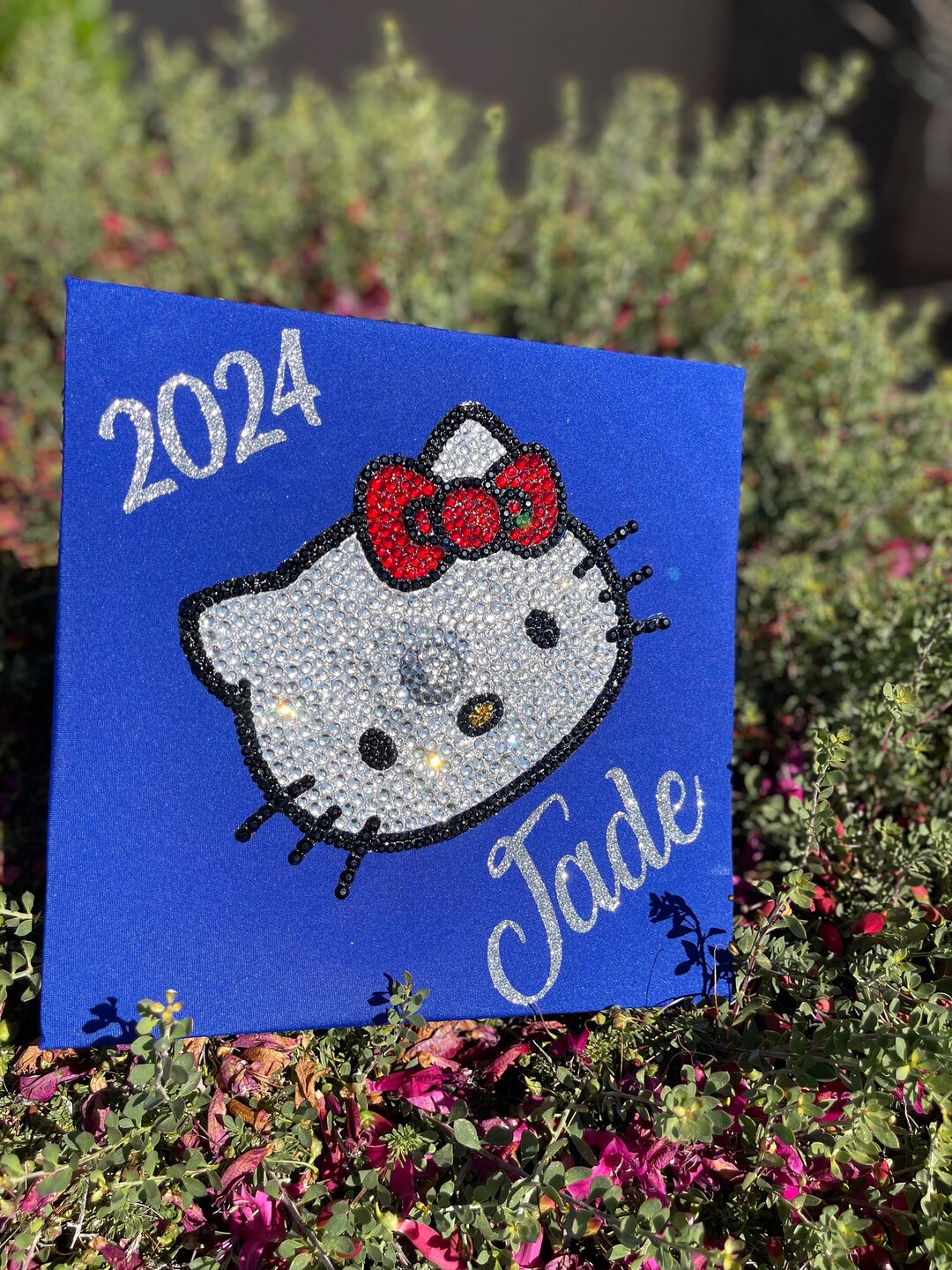 Graduation Cap Kitty, Graduation Cap, Hello Class of 2024, Cap Custom ...