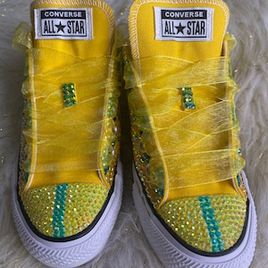 Yellow Bling Converse - Etsy