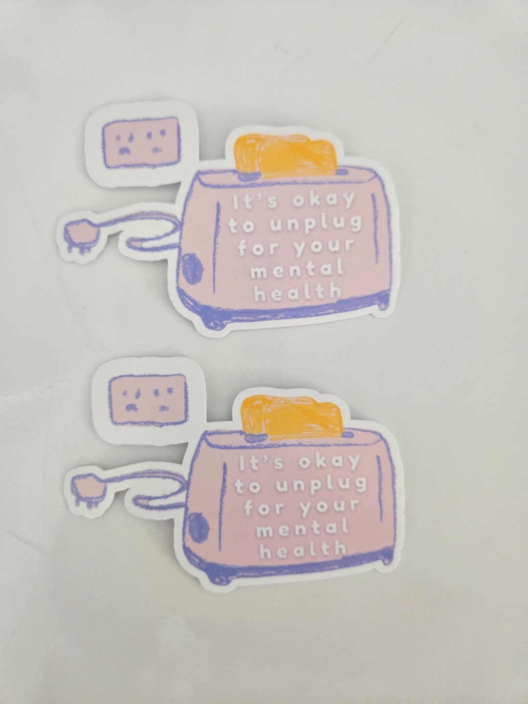 Unplug Sticker, Mental Health Self Care Stickers, Cute Core Stickers ...