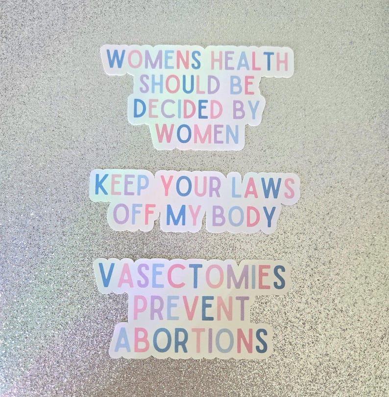 Womens Rights Stickers, Keep Your Laws off My Body, Womens Health ...