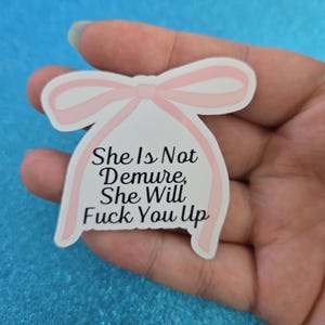 Demure Stickers, Women Empowerment, Womens Rights Motivational Sticker ...