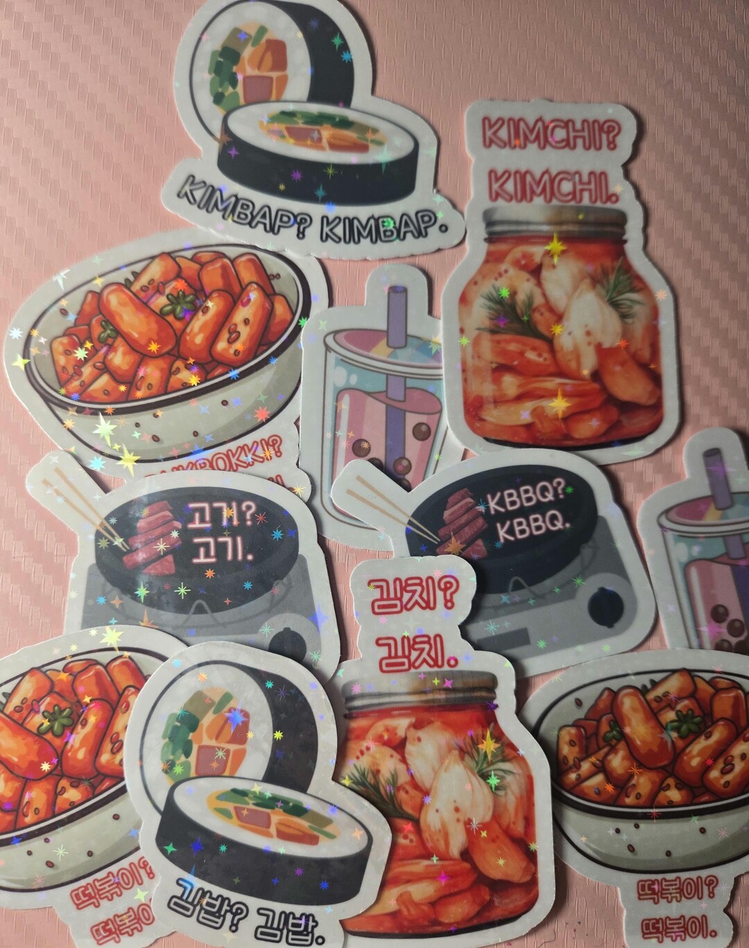 Korean Food Sticker, Korean BBQ Sticker, Boba Lover Gift, Ddukbokki ...