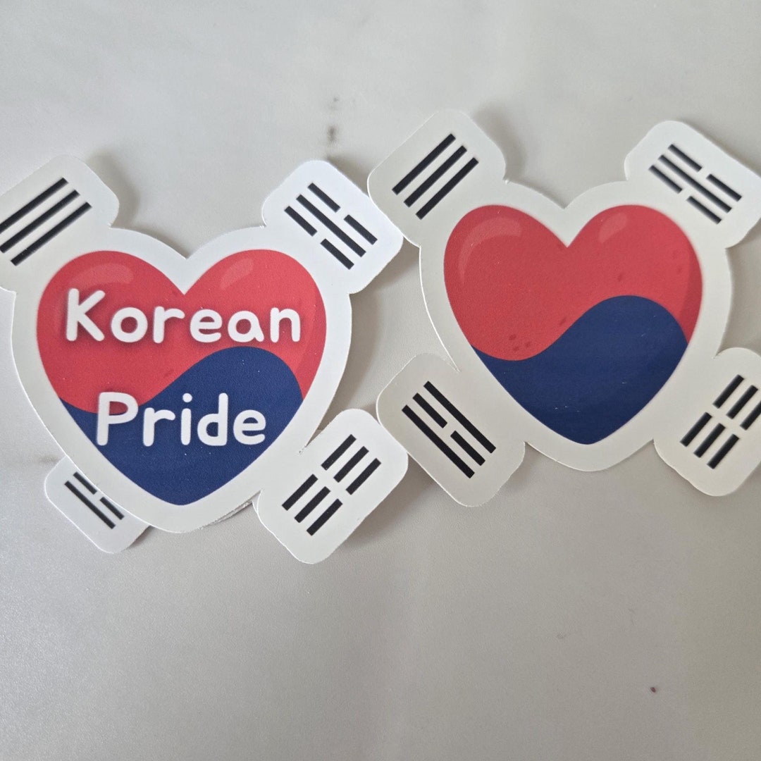 Korean Flag Sticker, Korean Sticker, Waterproof Korean Sticker, South ...